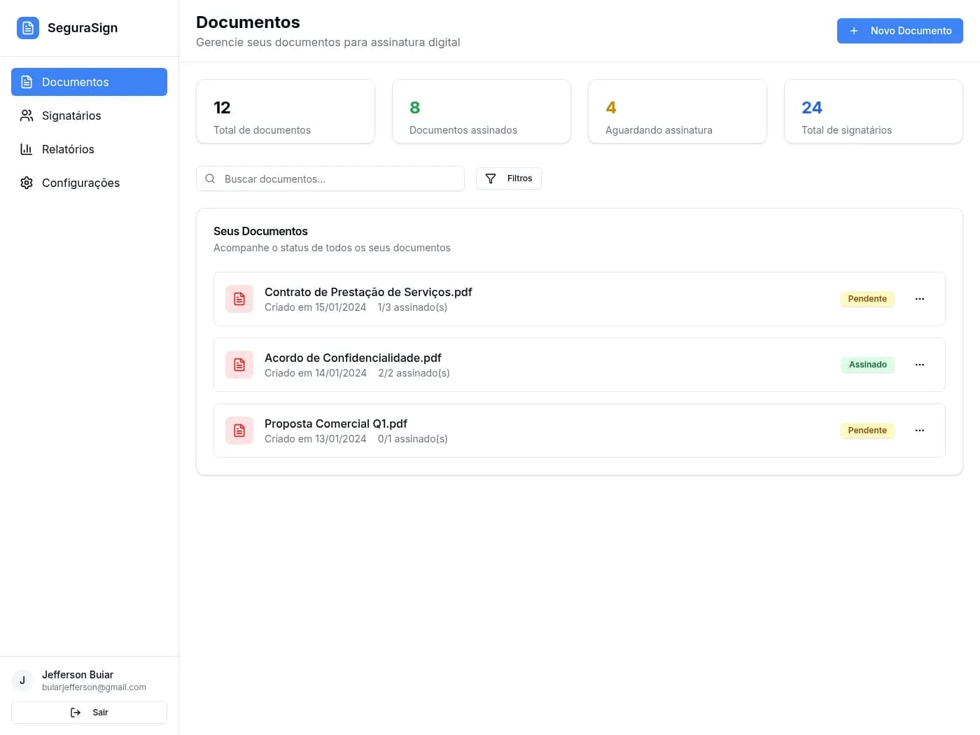 SeguraSign: Plataforma de Assinaturas Digitais Confiável e Acessível