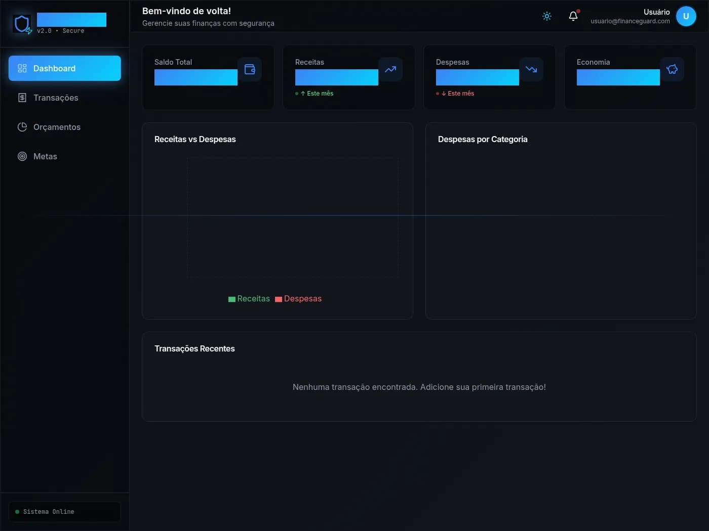 Plataforma Completa de Controle Financeiro Pessoal