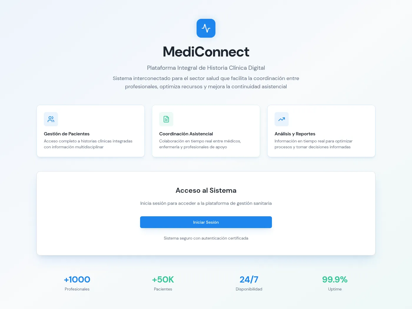Plataforma Integral de Historia Clínica Digital Interconectada para el Sector Salud
