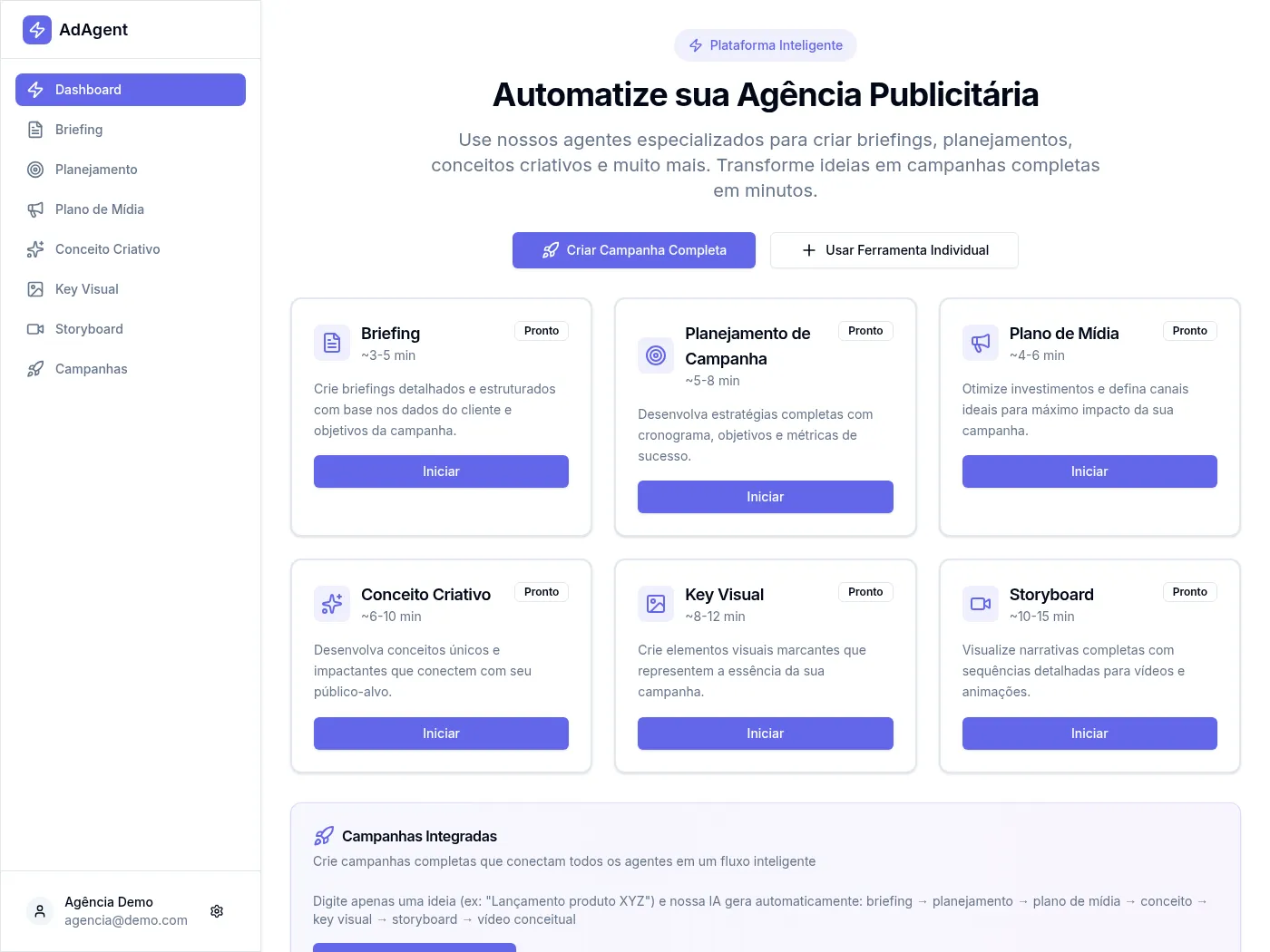 Plataforma Inteligente de Automatização para Agências Publicitárias