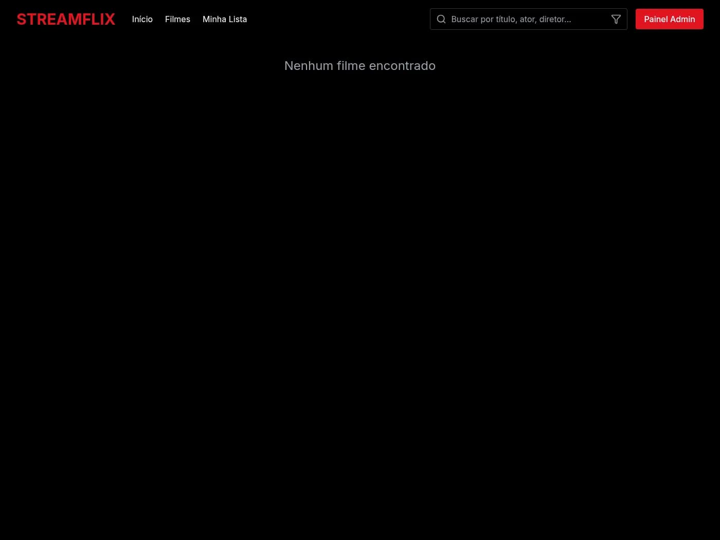 Plataforma de Streaming com Painel Administrativo