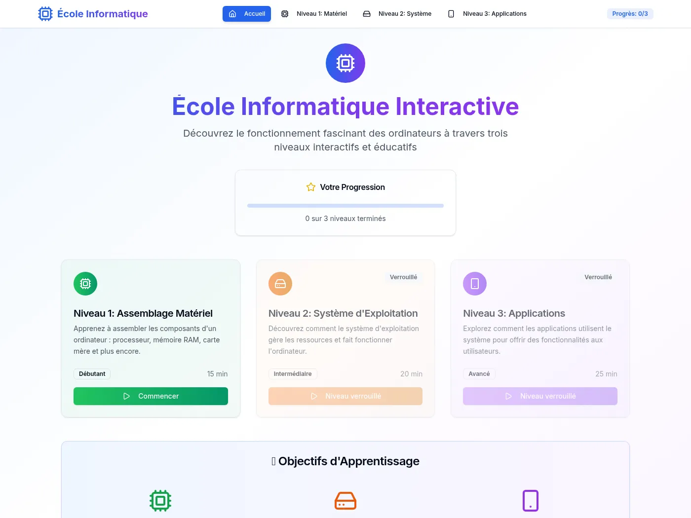 Plateforme Éducative de Simulation Informatique