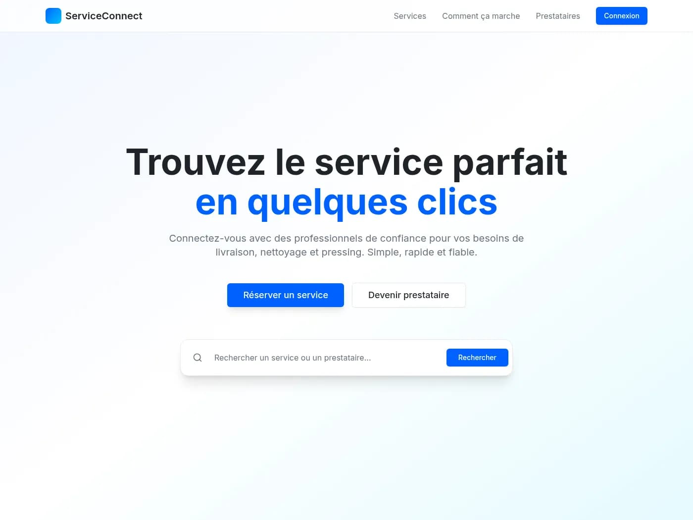 Plateforme de Services de Mise en Relation Clients et Prestataires