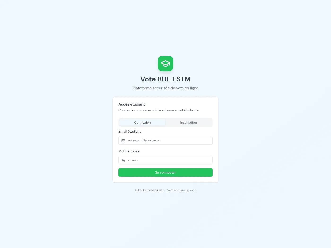 Plateforme de Vote BDE ESTM