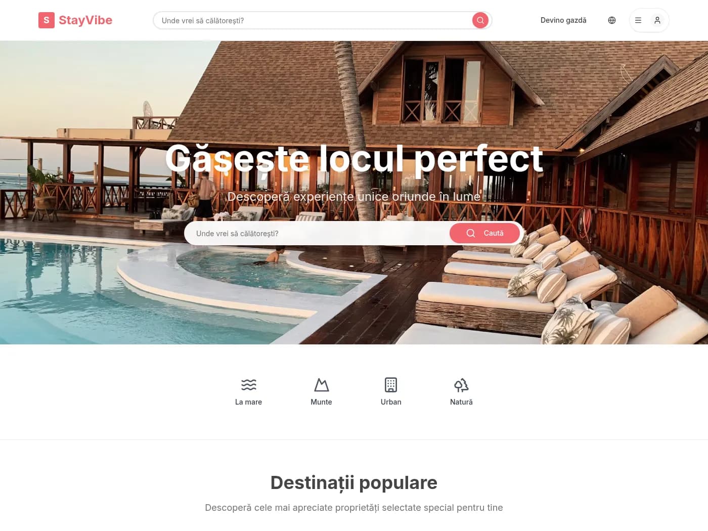 Platformă Gen Airbnb cu Date de Test Realiste