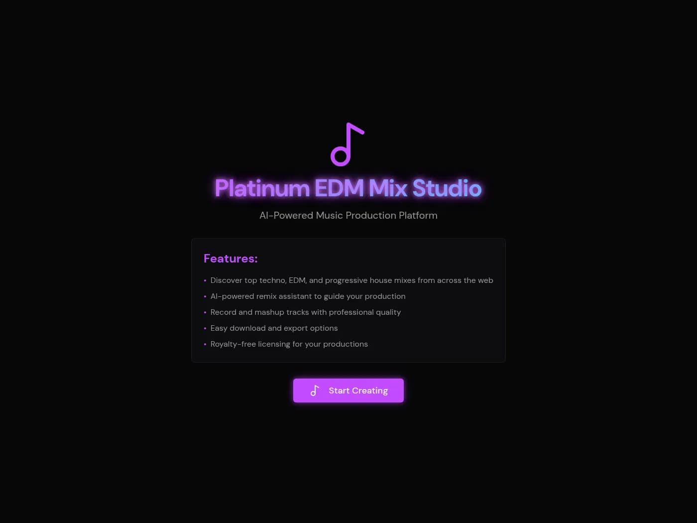Platinum EDM Mix Studio