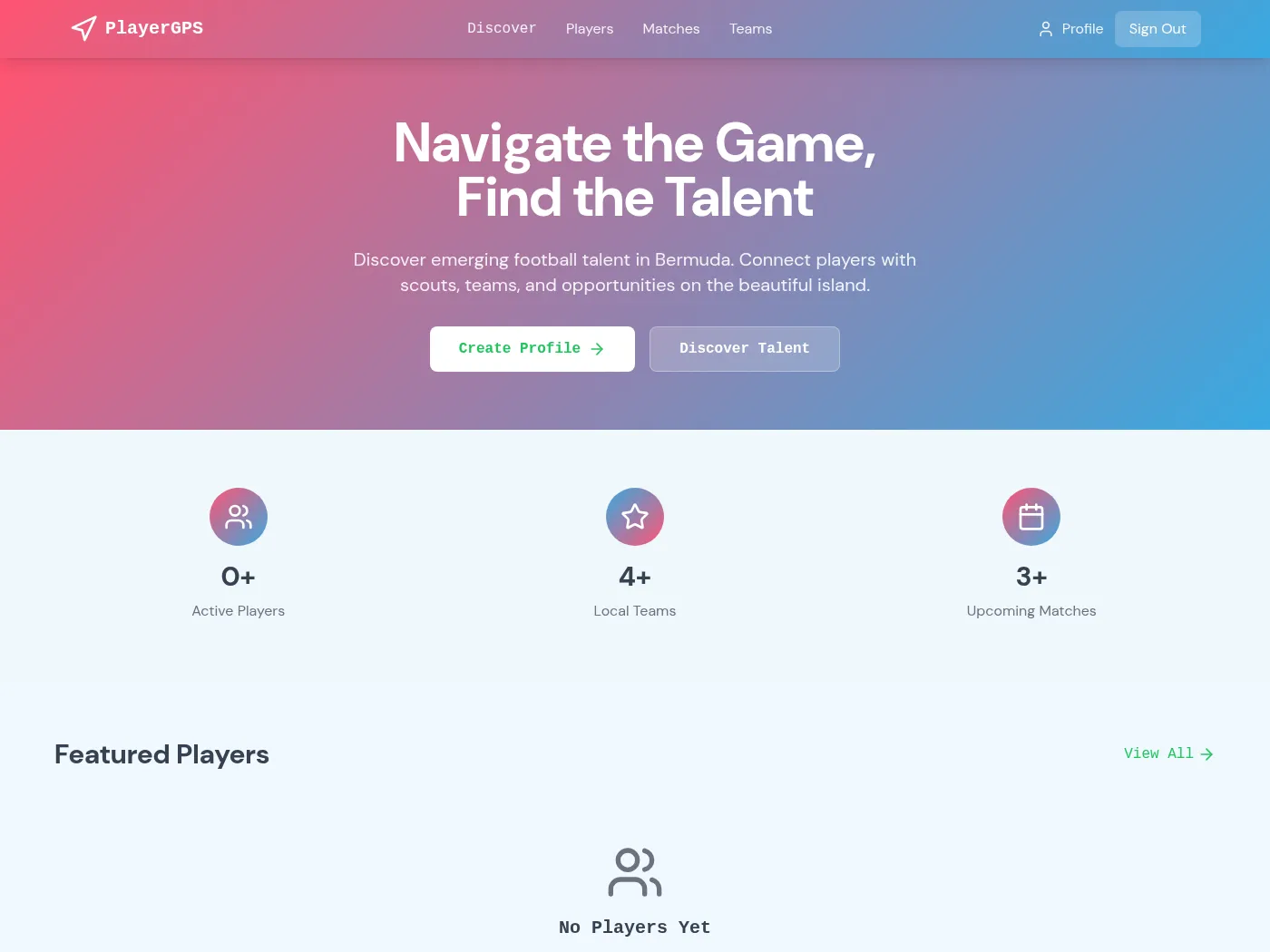 PlayerGPS โ Discover and Connect with Emerging Football Talent in Bermuda