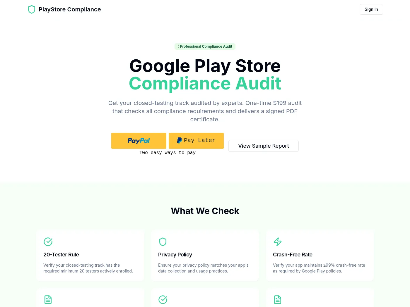 Play Store Closed-Testing Compliance Audit Platform