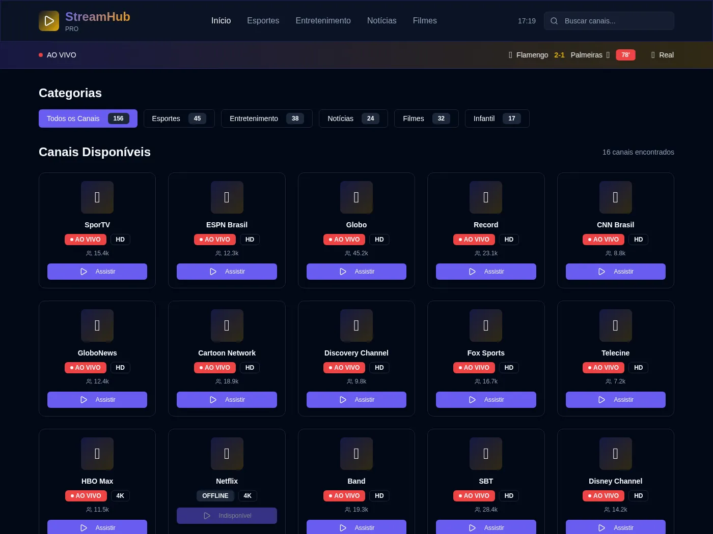 PlayTV Online Inspired Streaming Platform