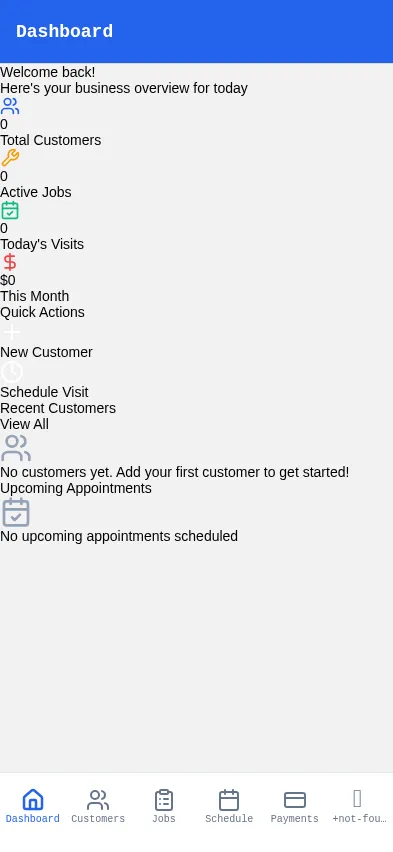 Plumber Personal CRM Mobile App