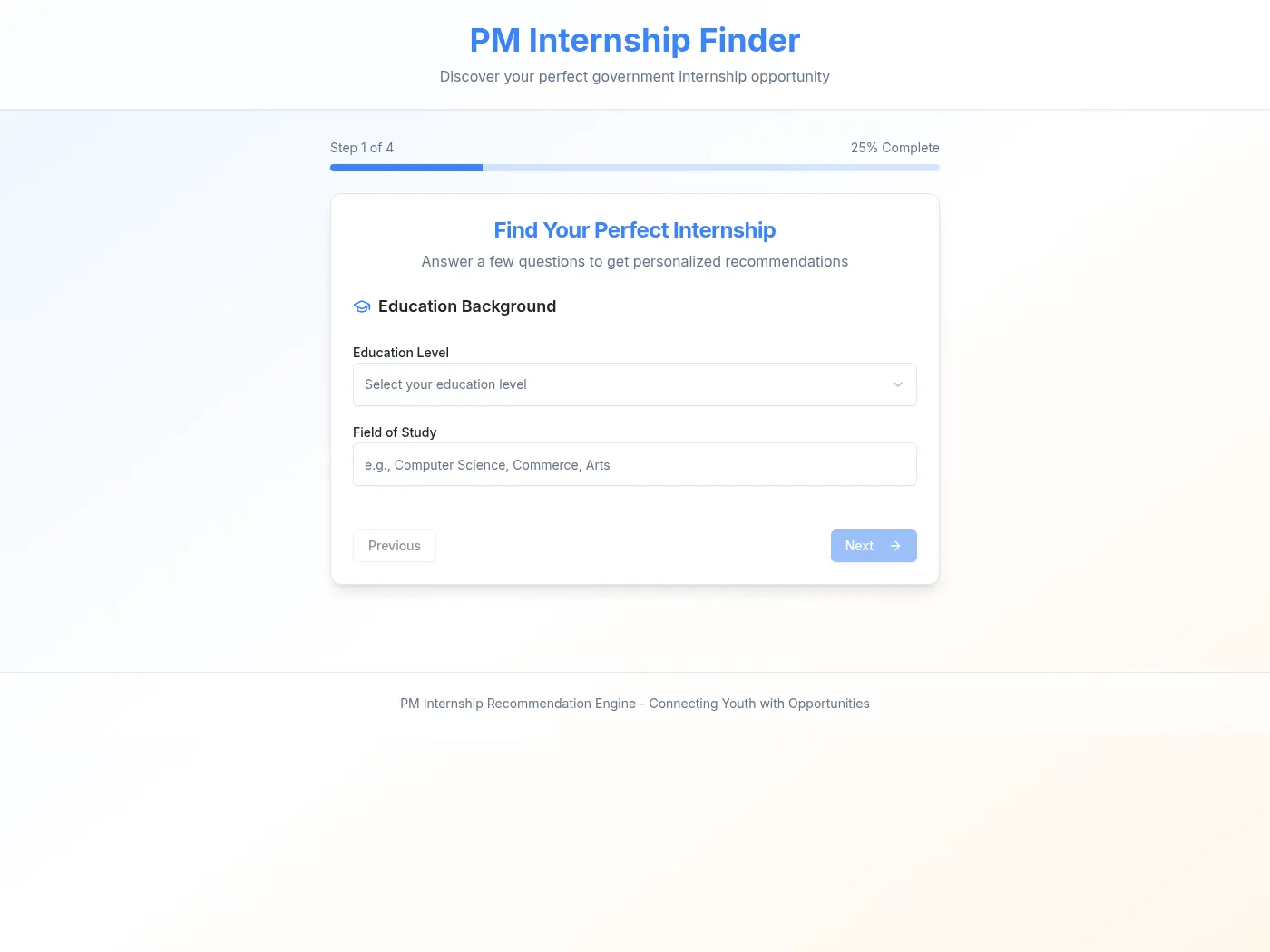 PM Internship Personalized AI Recommendation Engine