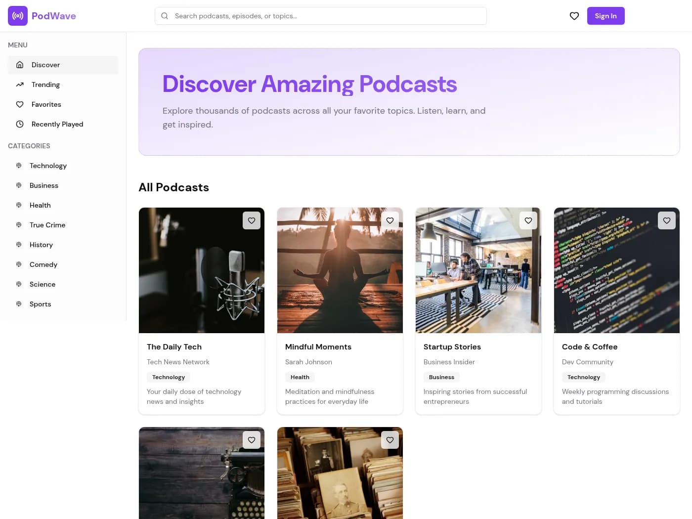 PodWave: Discover, Listen & Manage Podcasts