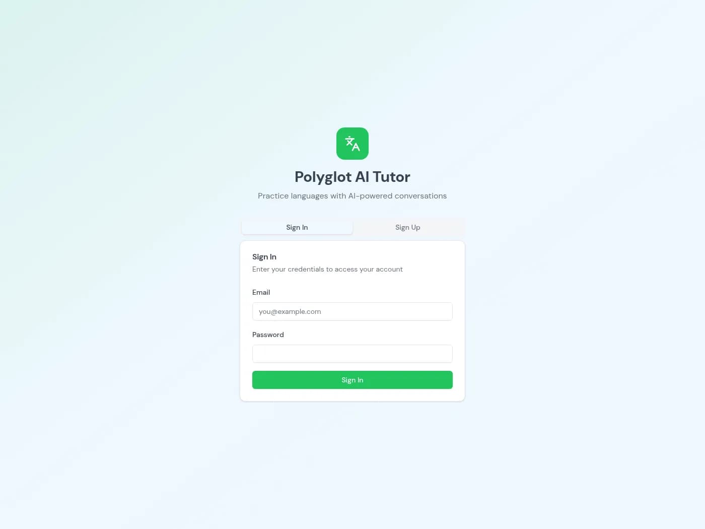Polyglot AI Voice Tutor