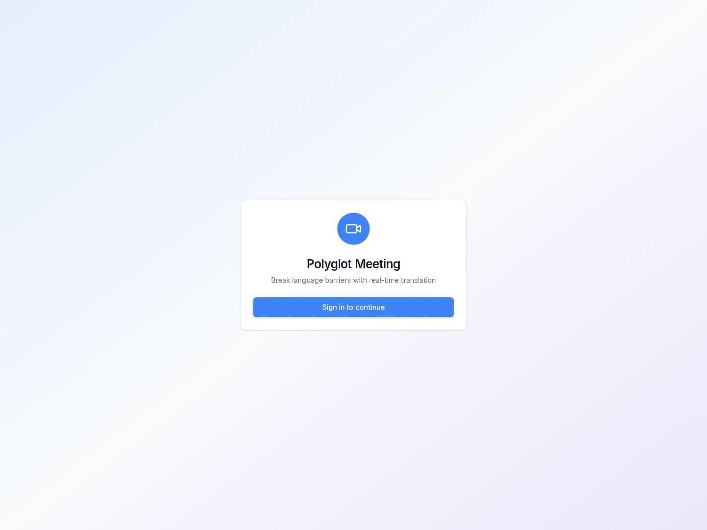 Polyglot Meeting Web App with Real-Time Voice Transcription and Translation
