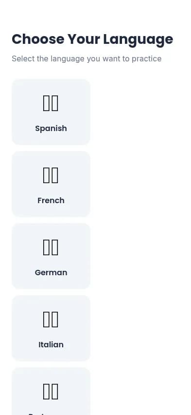 Polyglot Practice: Adaptive AI Conversation Language Learning App