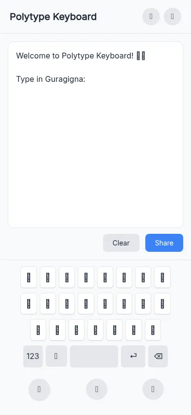 Polytype Keyboard: Guragigna & Multilingual Mobile Keyboard
