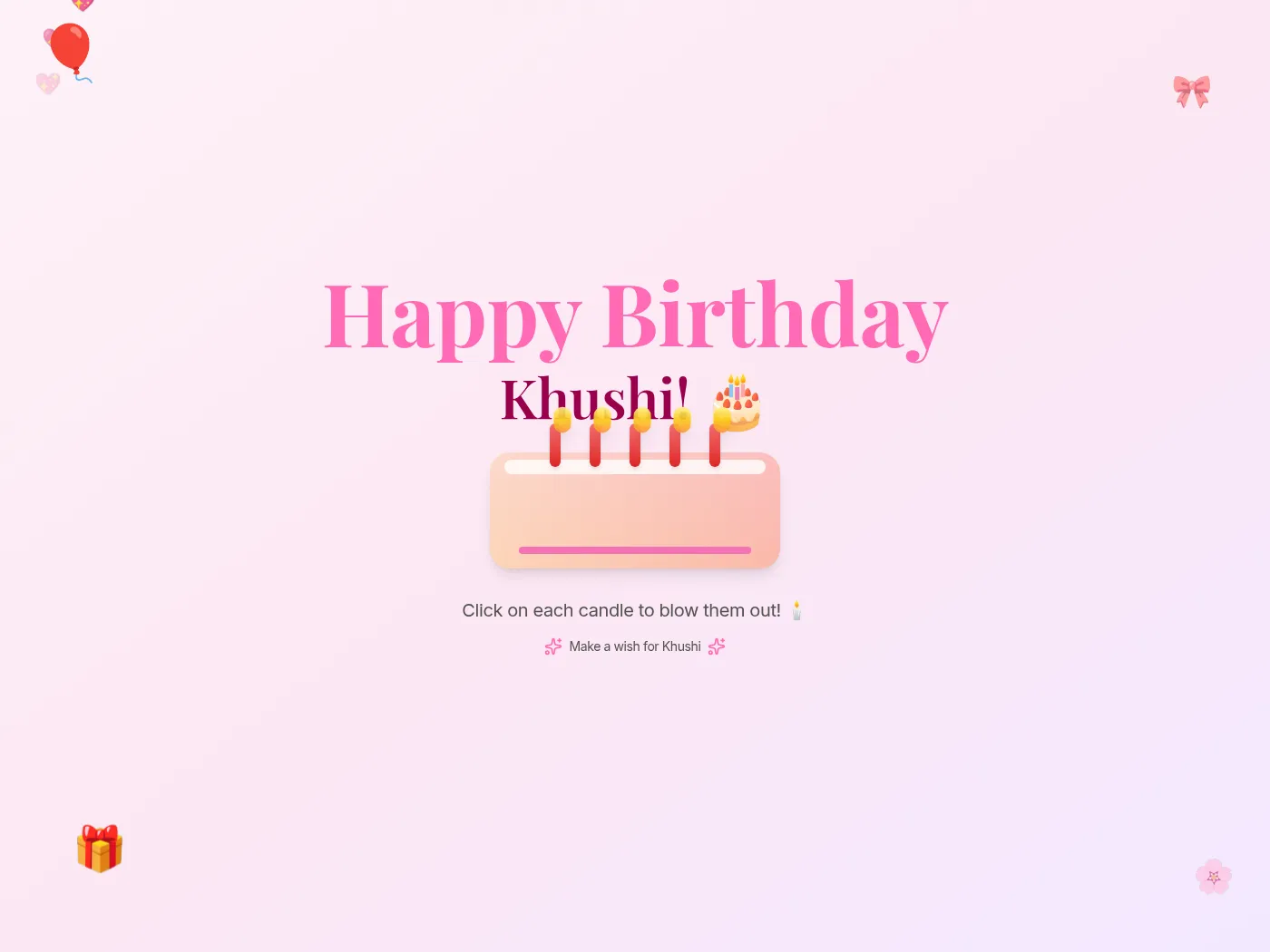 Pookie Birthday Wish Website