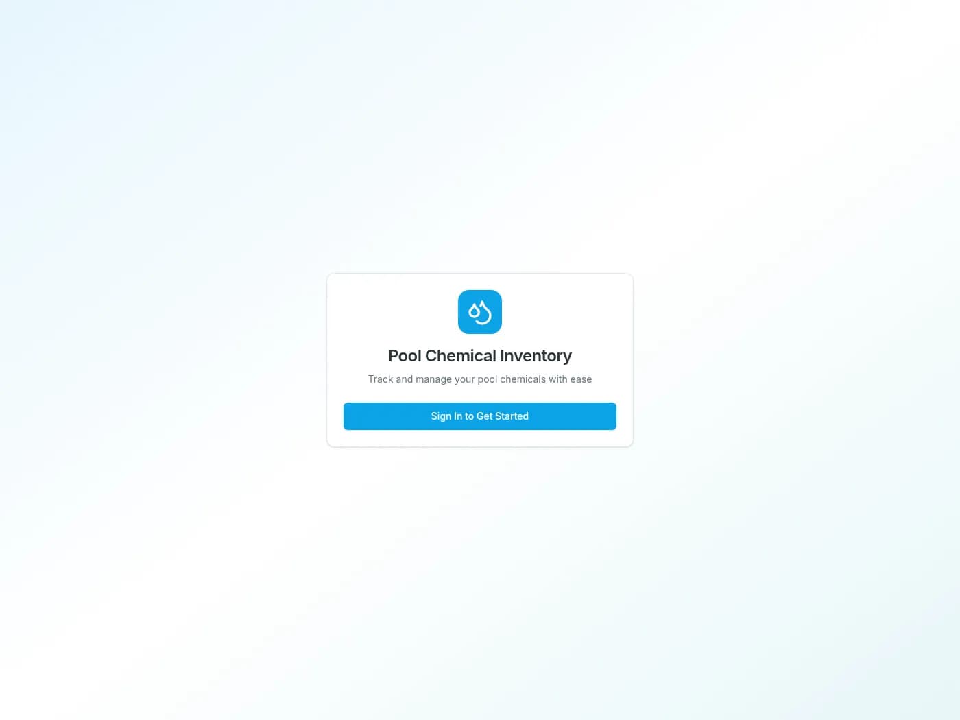 Pool Chemical Inventory Manager