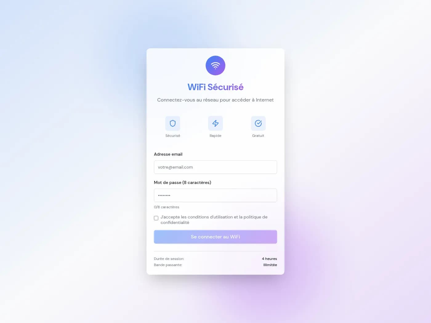 Portail Captif Next-Gen avec React & Node
