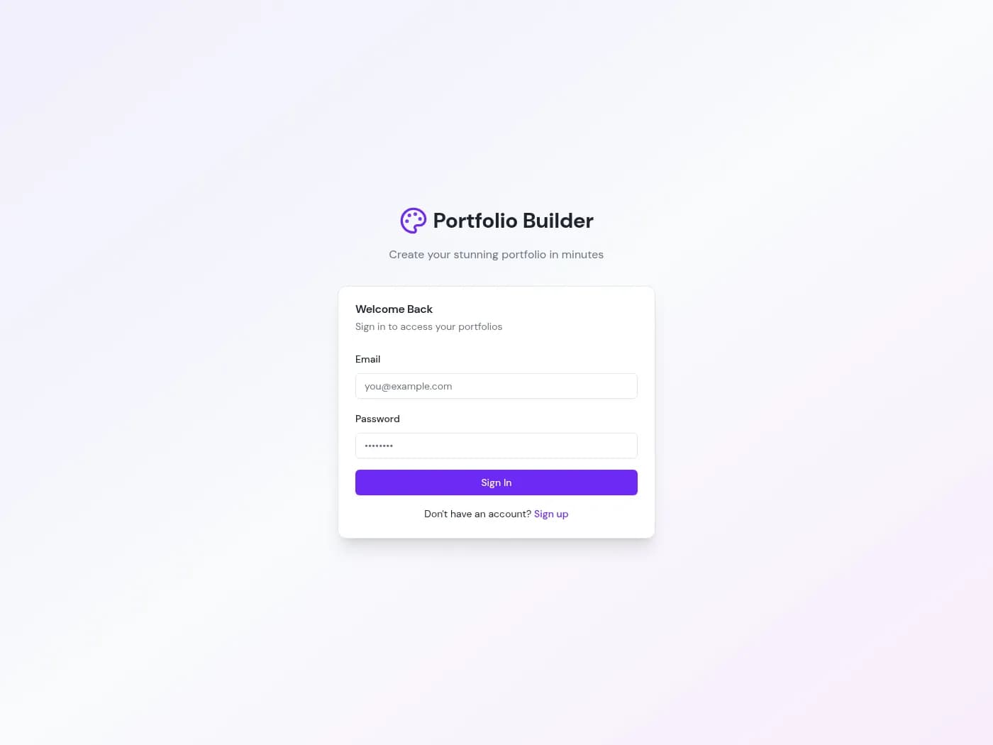 Portfolio Builder with Multiple Templates