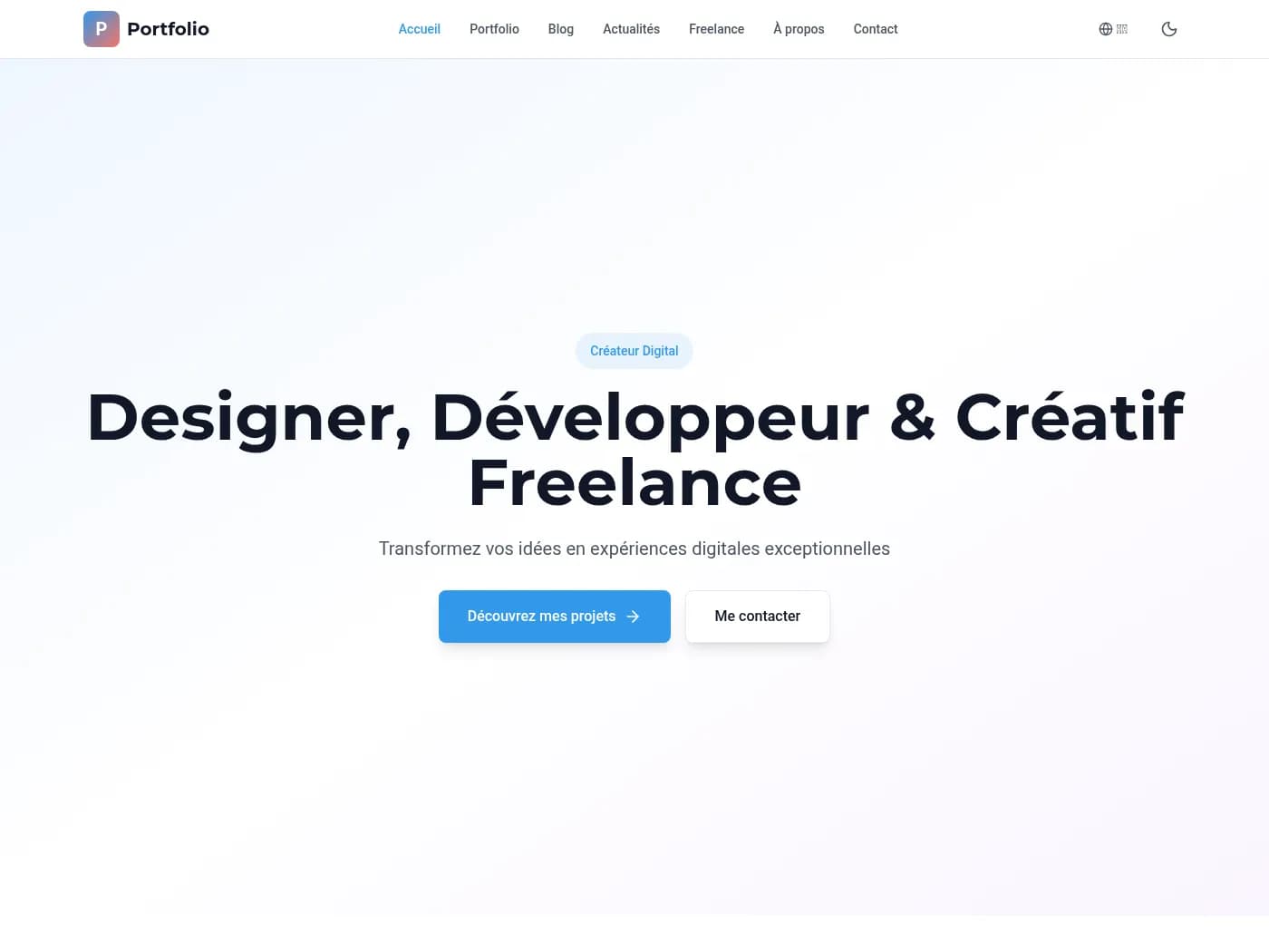 Portfolio Freelance: Multilingual Personal Site with Blog, News, and Modern Design