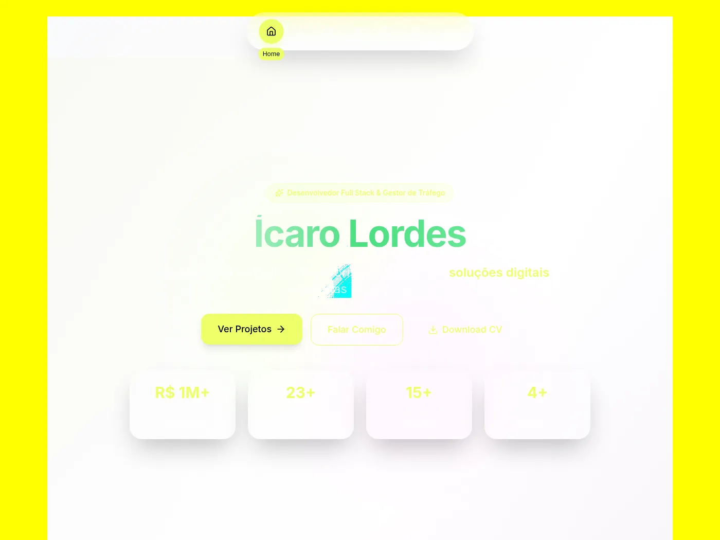 Portfólio Futurista de Ícaro Lordes – Maestria em Tráfego Pago e Desenvolvimento Web