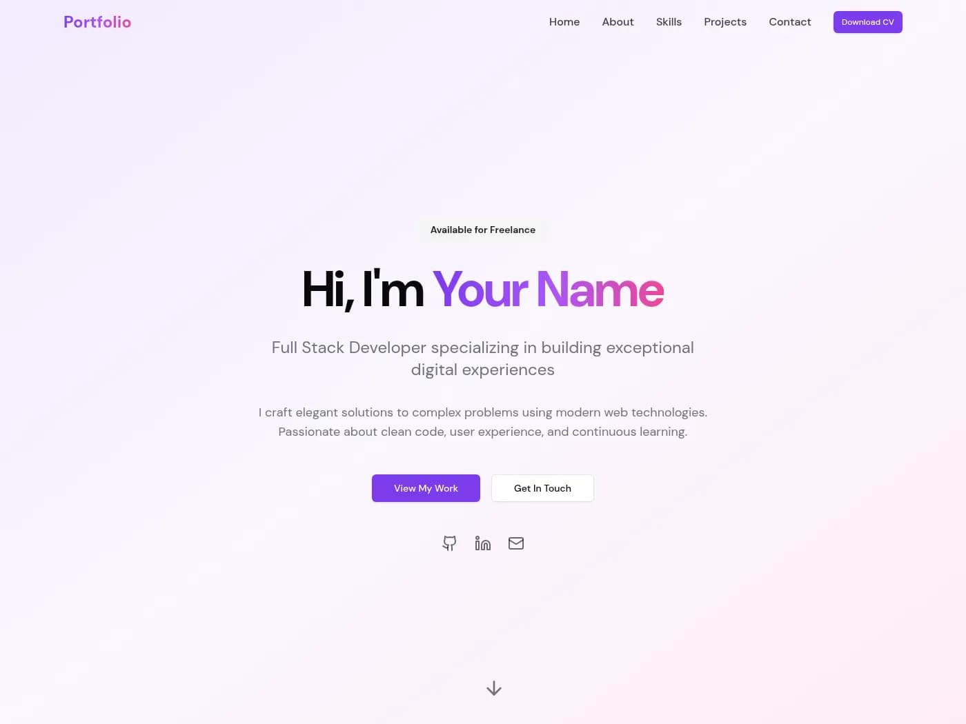Portfolio Interativo para Desenvolvedores