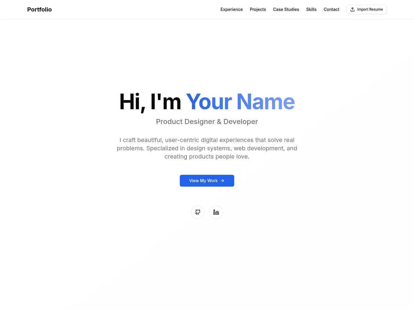 Personal Portfolio & Case Study Website