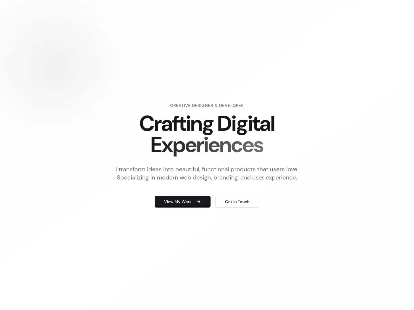 Visual Portfolio Showcase with Gallery and Testimonials