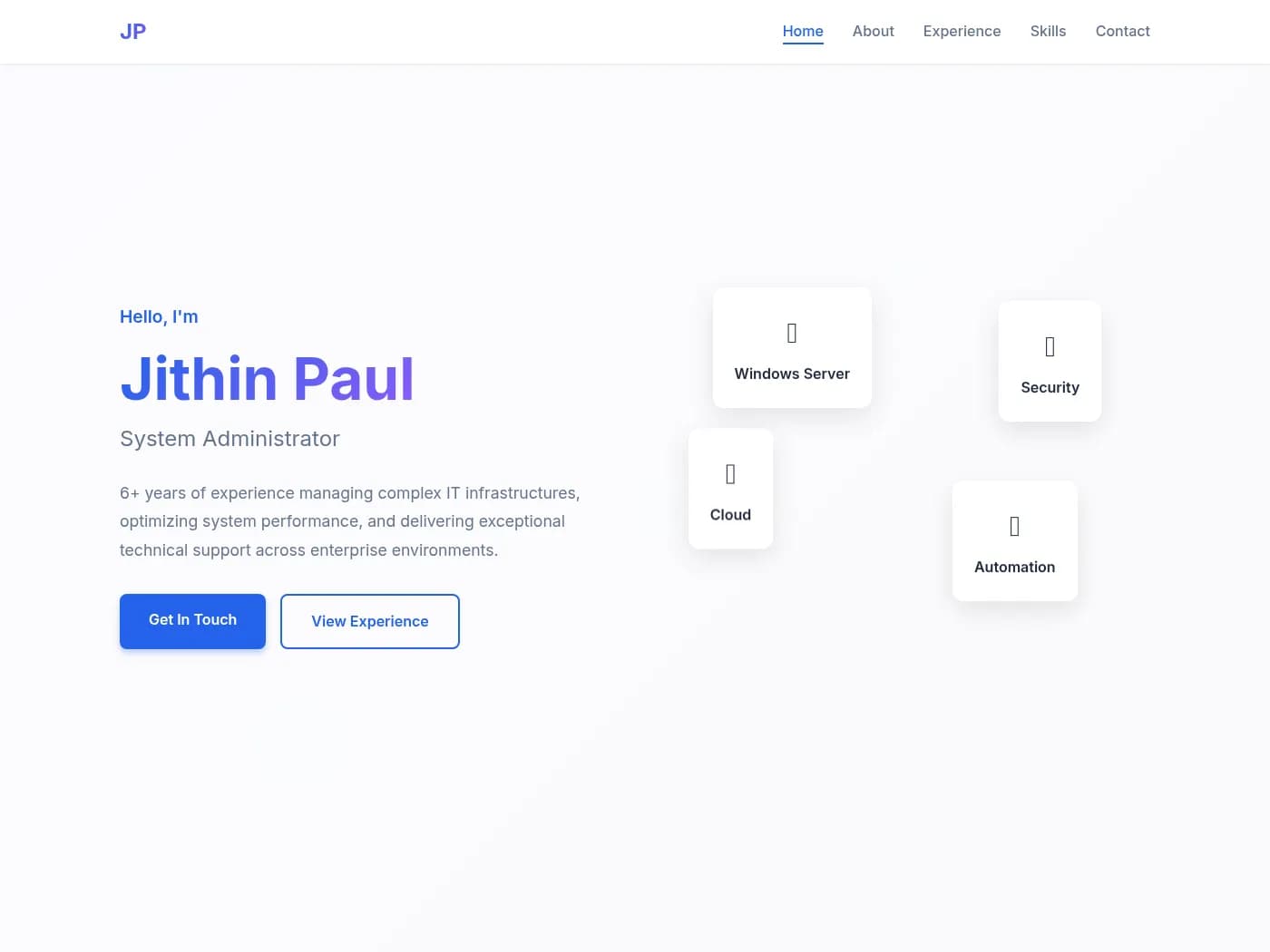 Interactive Portfolio Website with Advanced Graphics