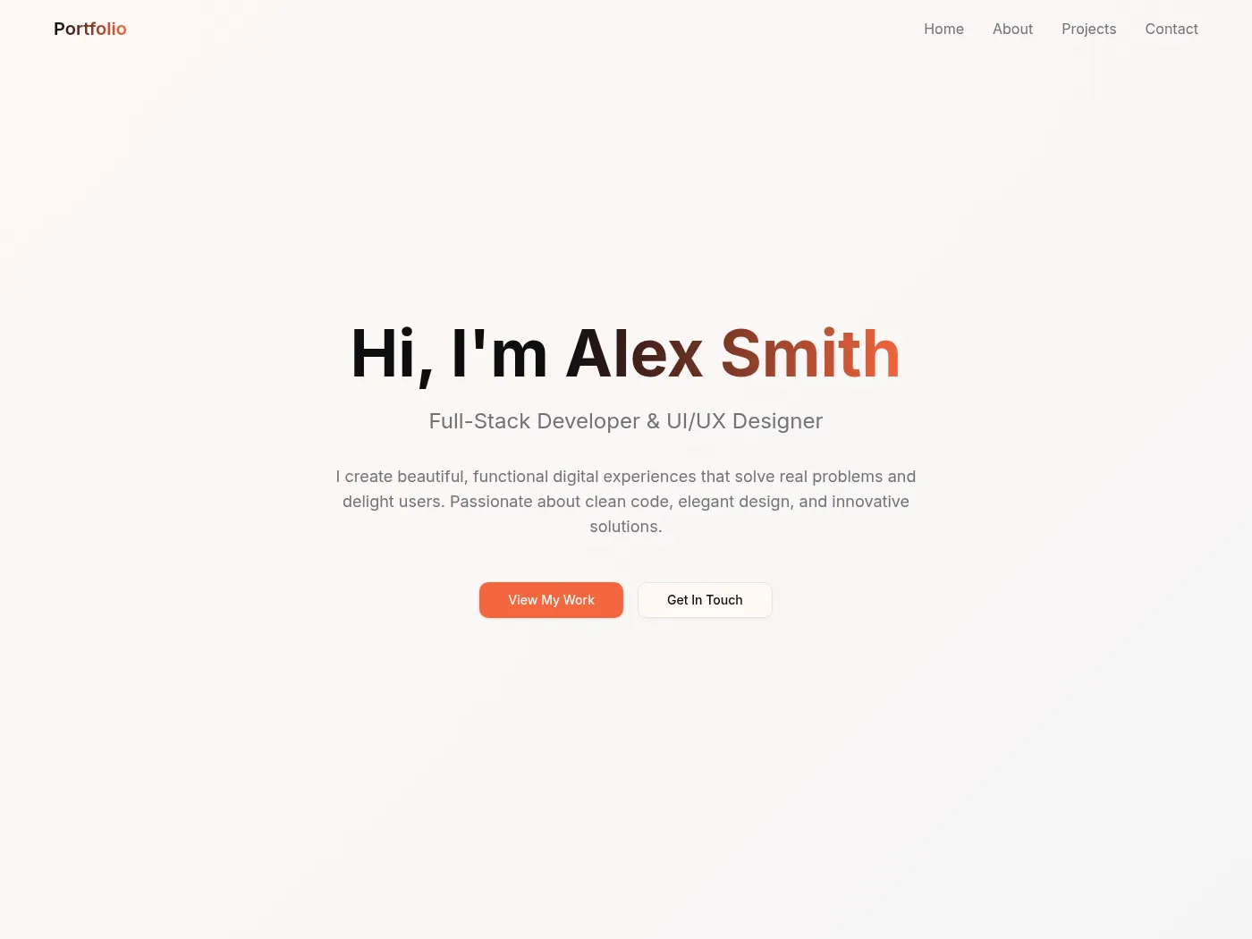 Personal Portfolio Website