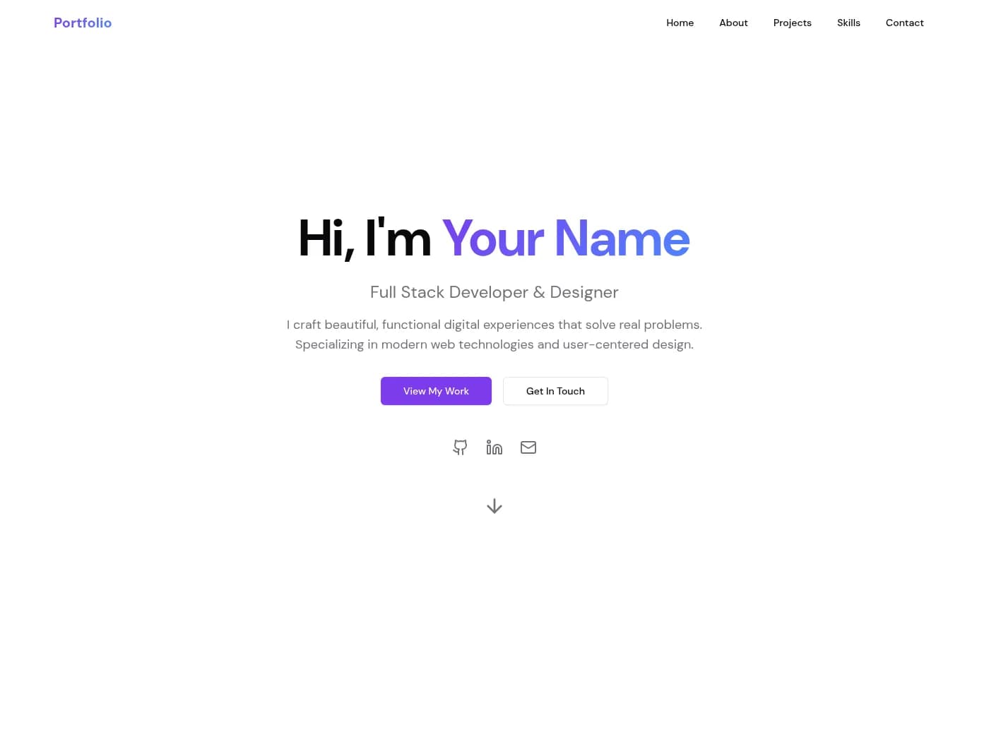 Personal Portfolio Website Generator