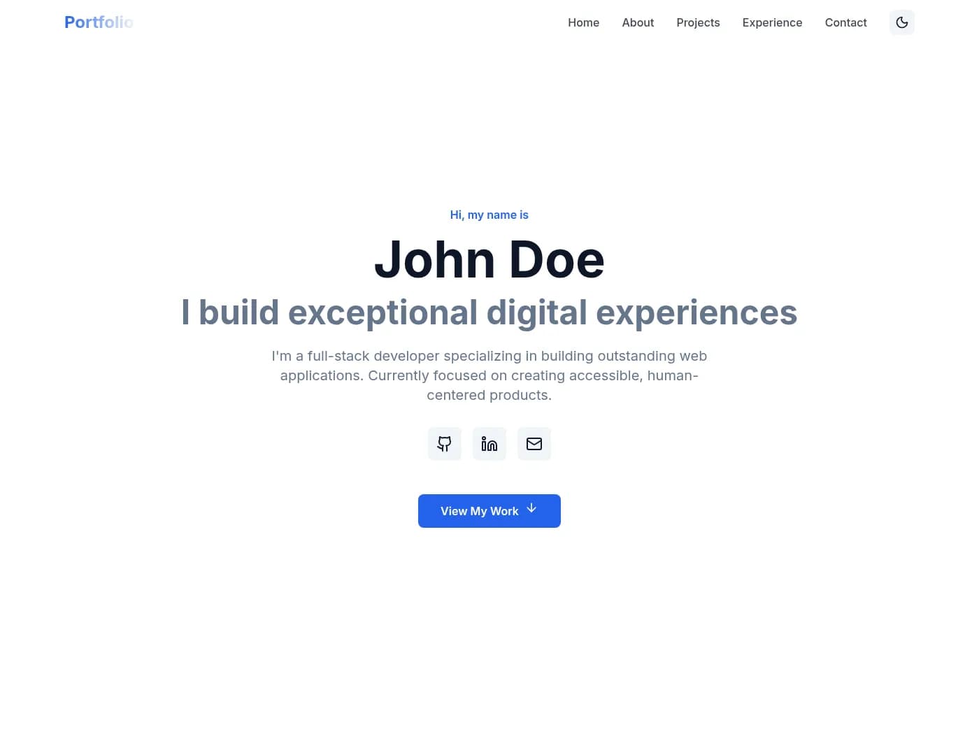 Personal Portfolio Website