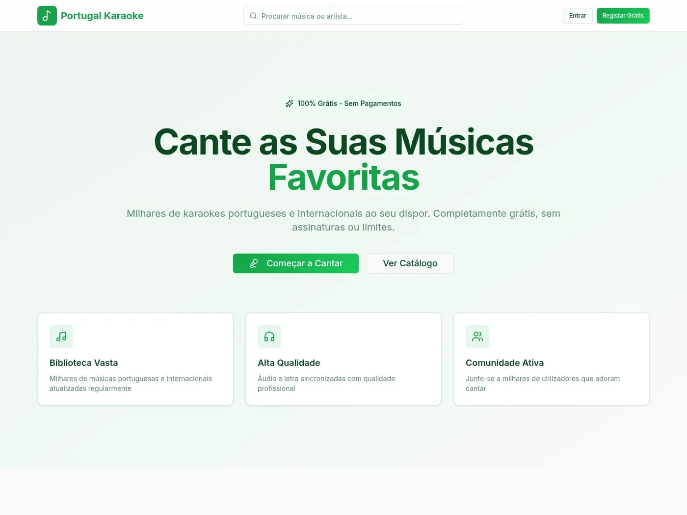 Portugal Karaoke Free Web Clone
