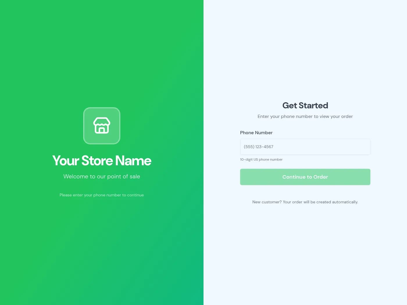 POS Customer Display & Interaction Screen