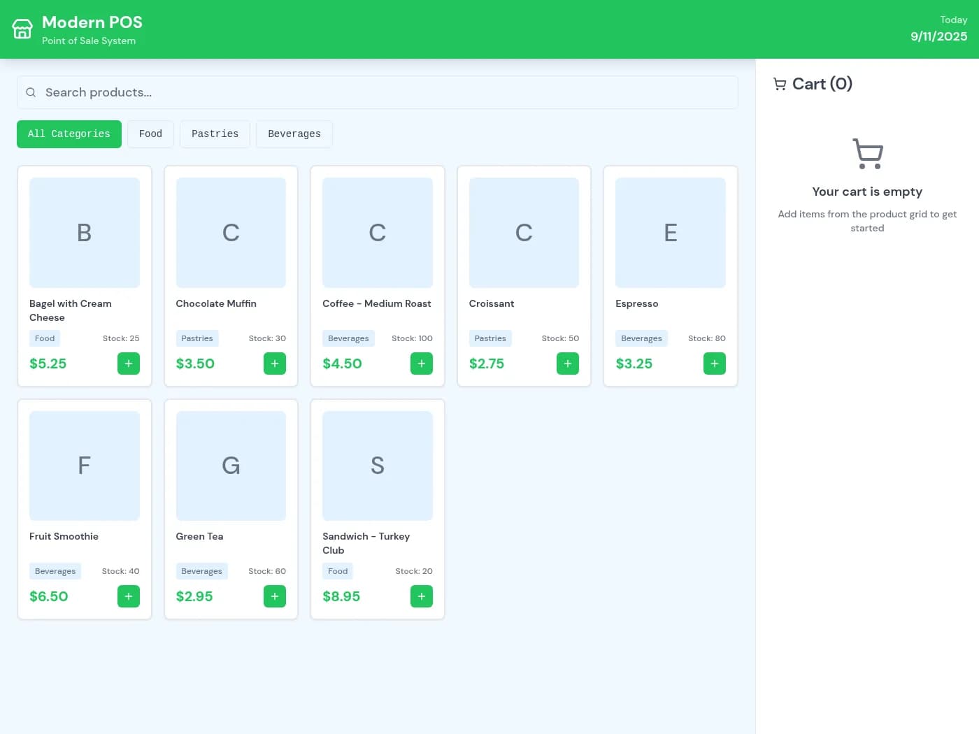 Modern POS Web Application with Next.js