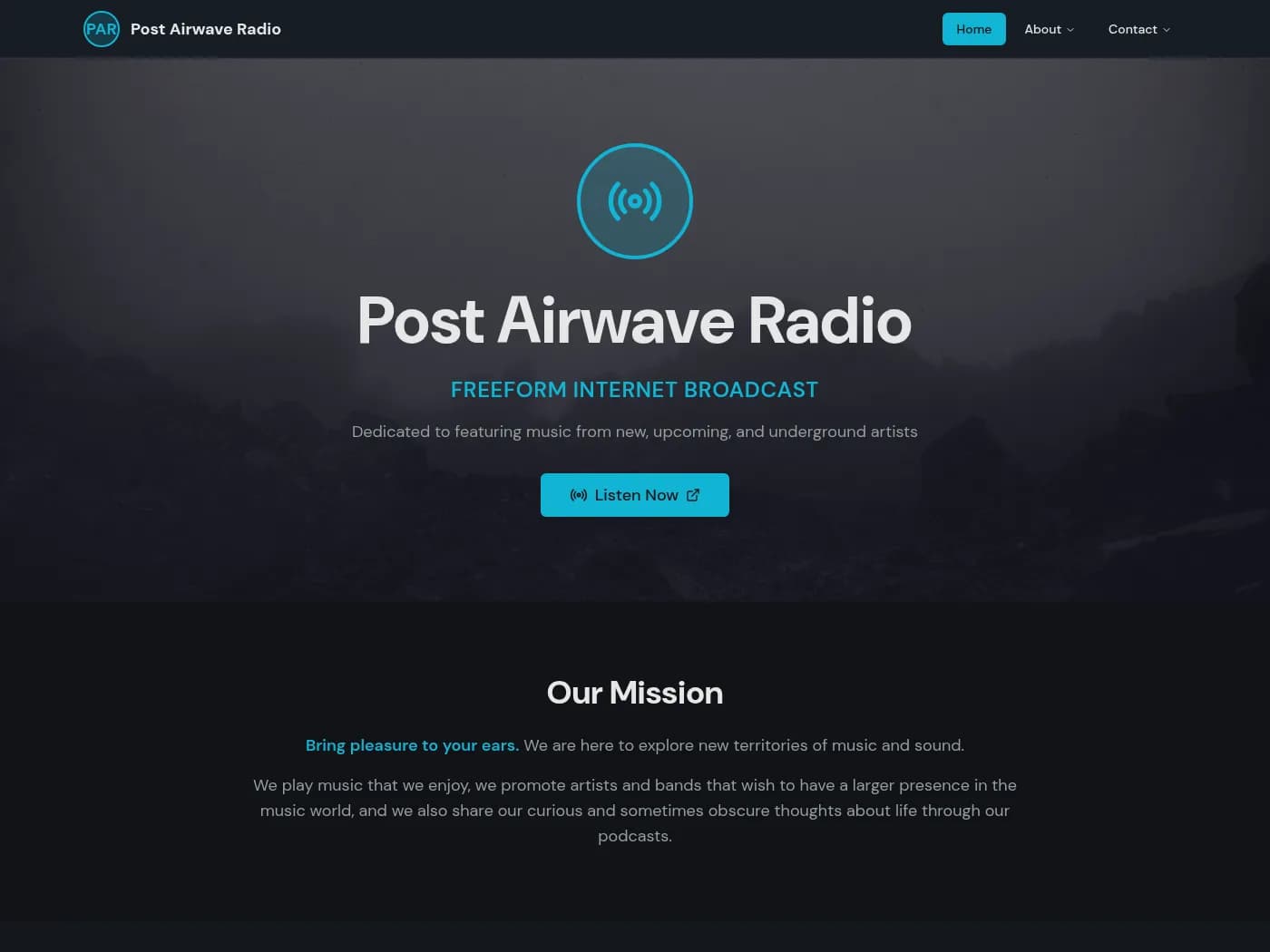Post Airwave Radio: Professional Redesign & Artist-Powered Freeform Radio