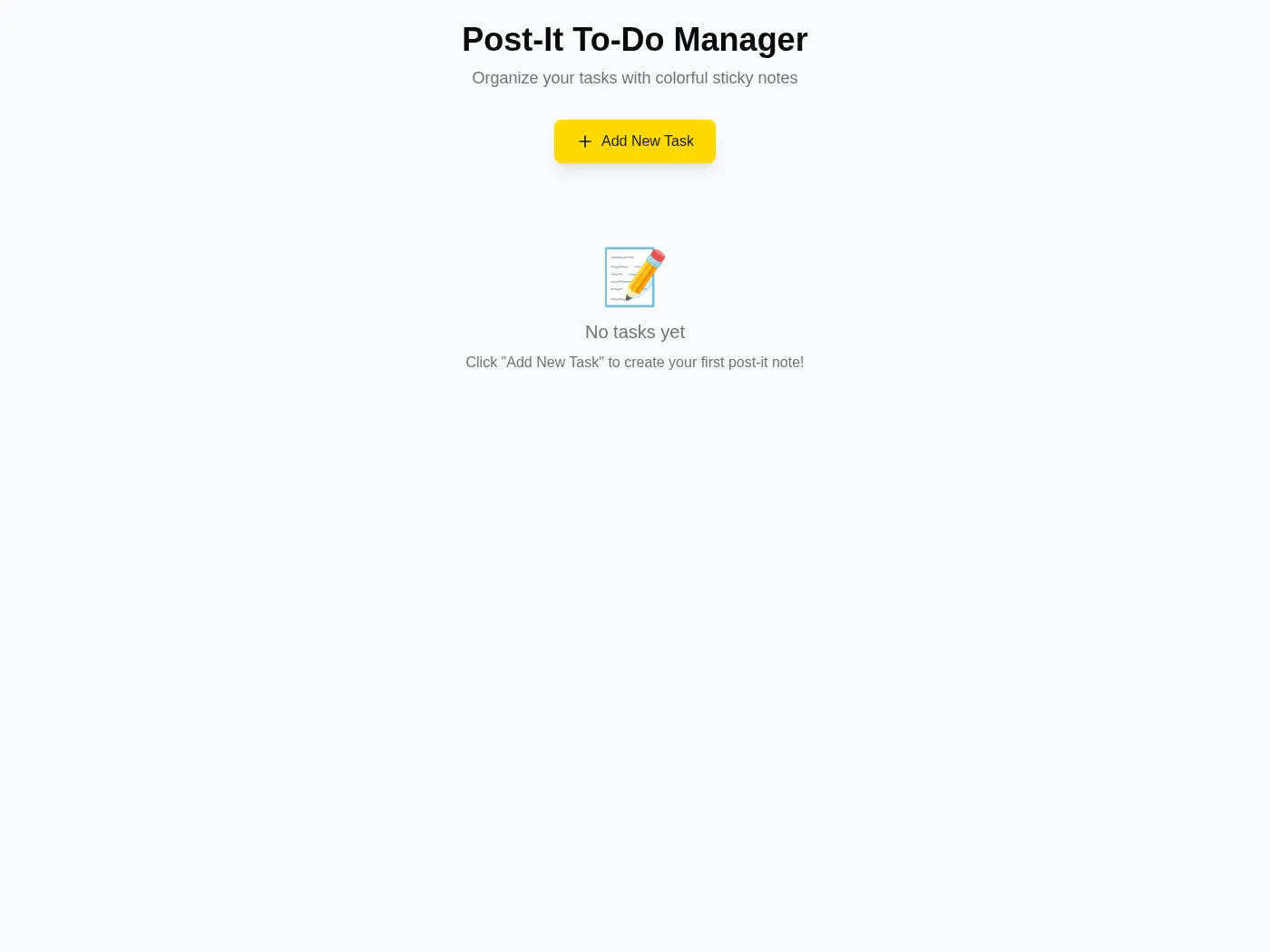 Post-It Style To-Do Manager