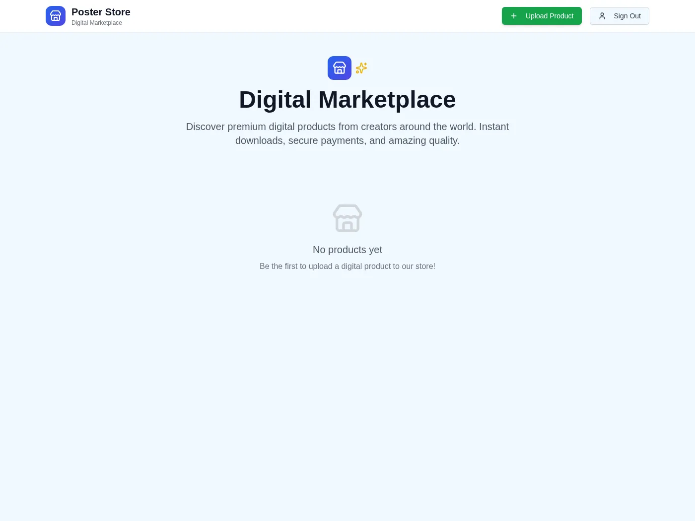 Poster Store – E-commerce Platform for Digital Goods