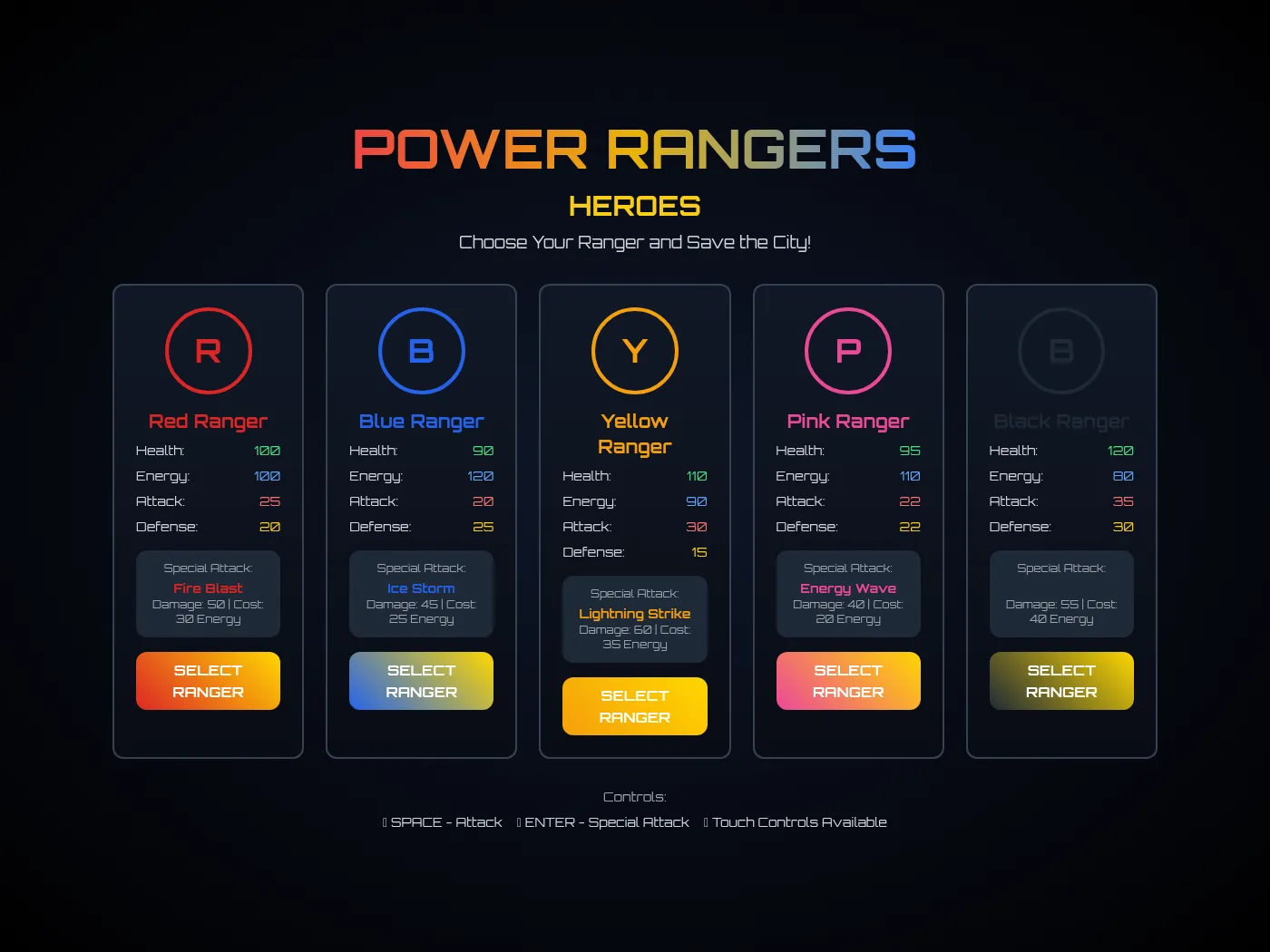 Power Ranger Heroes: Action Game