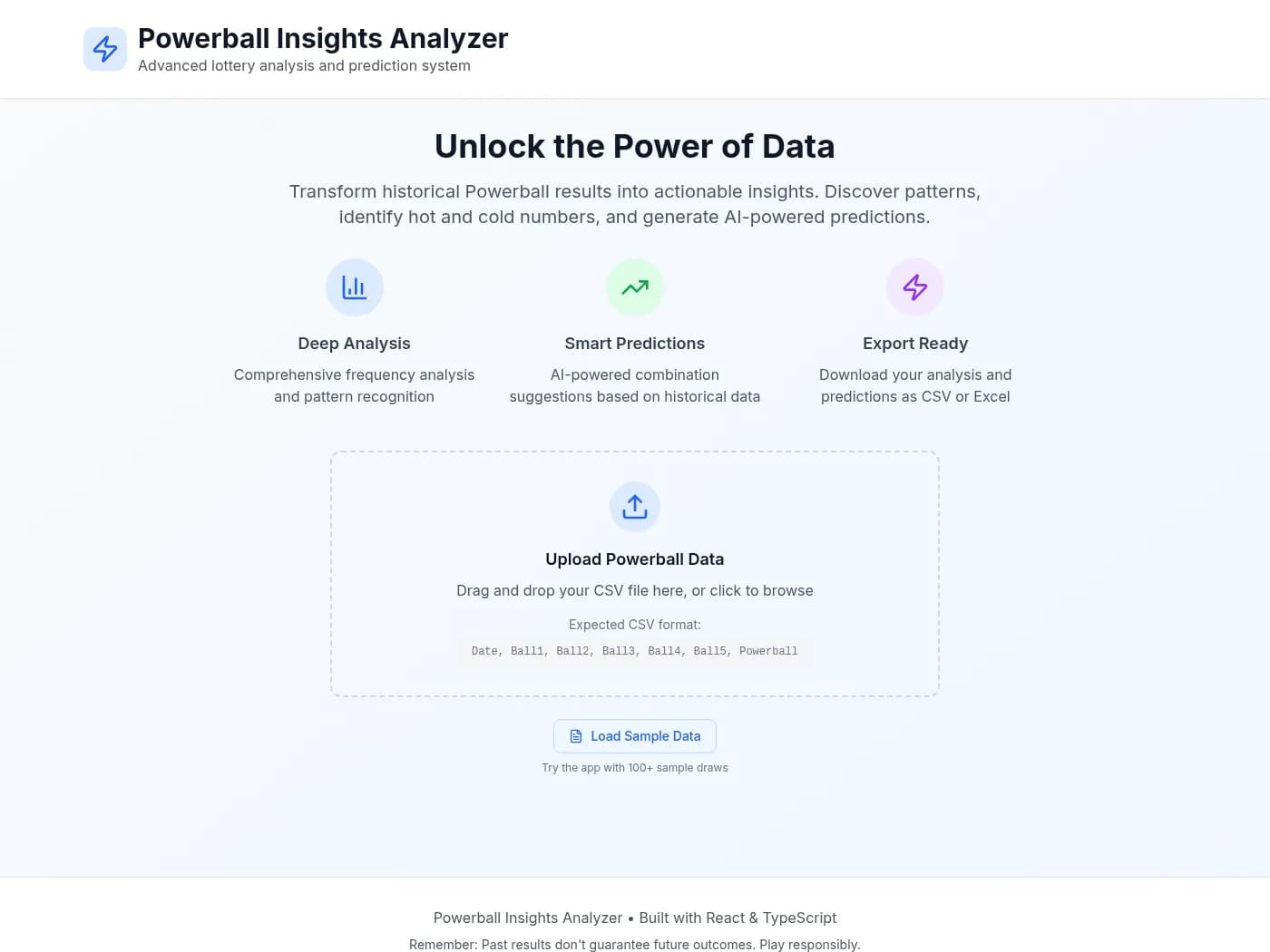 Powerball Insights Analyzer – Visual and Predictive Lottery Analysis with Streamlit