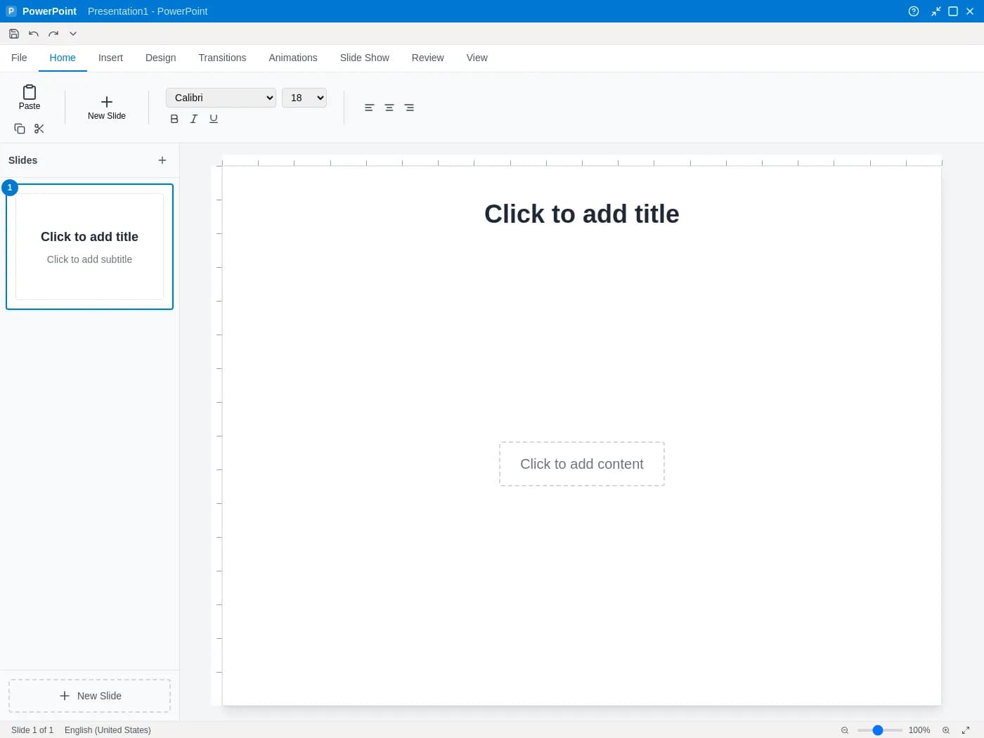 PowerPoint Clone - Web Presentation Editor