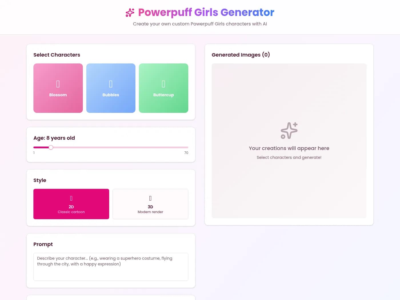 Powerpuff Girls Character Generator