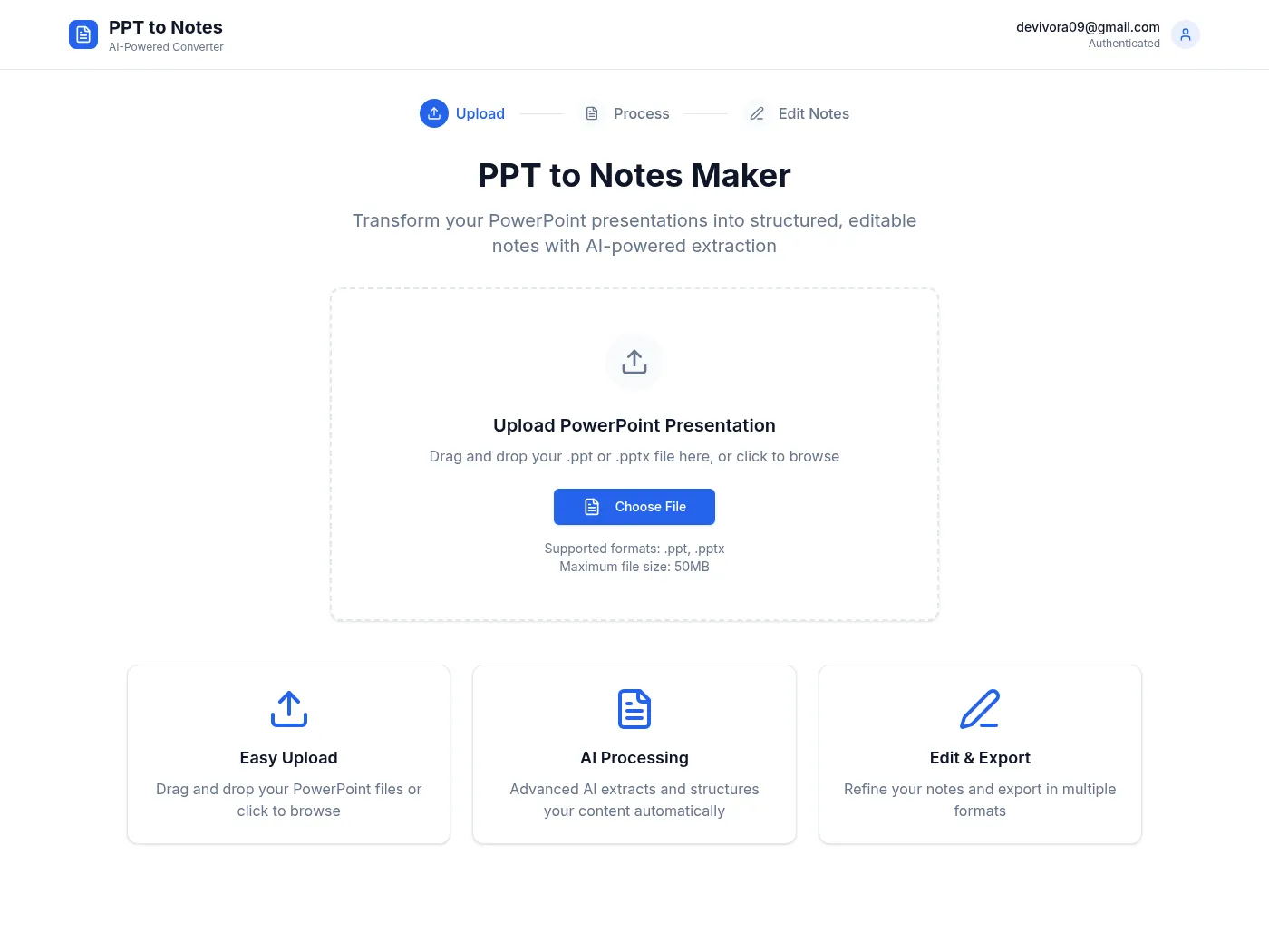 PPT to Notes Maker