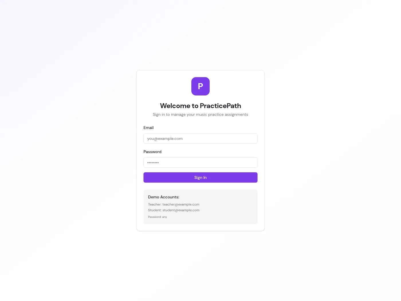 PracticePath: Assignment and Progress Tracker for Music Teachers & Students