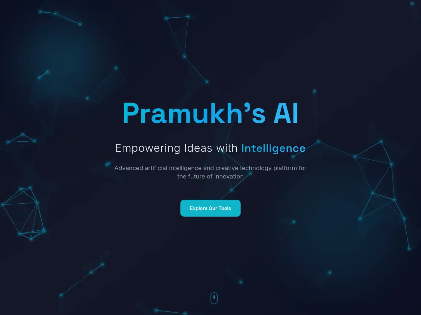 Pramukh's AI Futuristic Homepage
