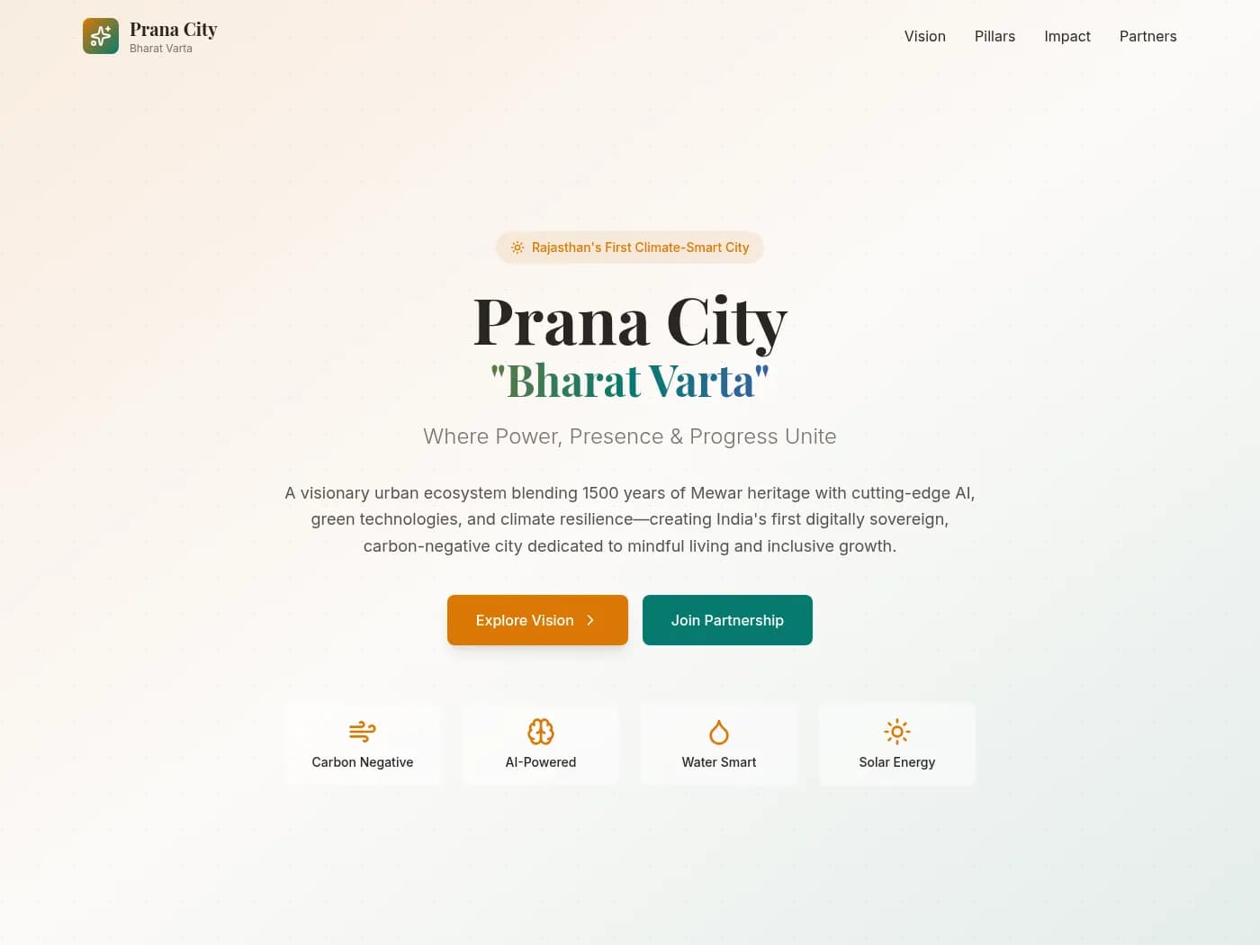 Prana City (“Bharat Varta”) – Rajasthan's Living Urban Innovation Ecosystem