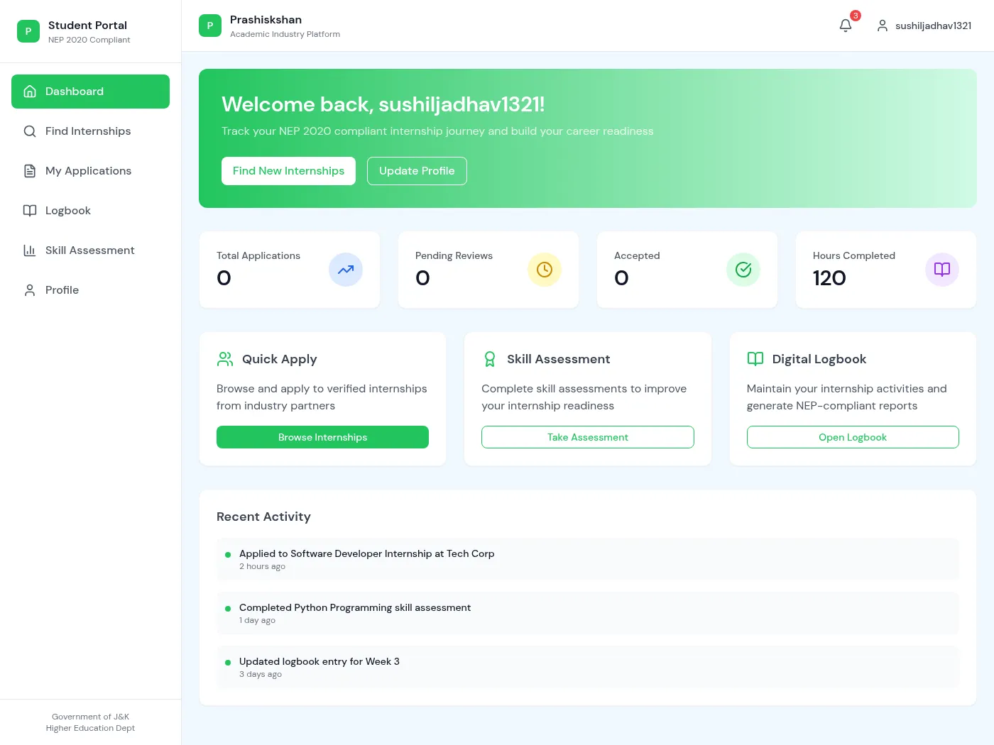 Prashiskshan: Academic-Industry Internship Management Platform