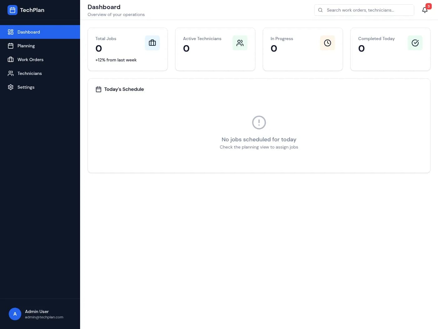 Praxedo-Inspired Technician Planning App