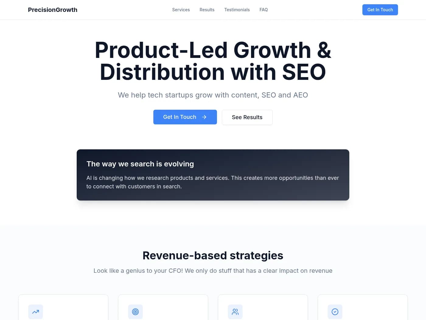 PrecisionGrowth.io High-Conversion Homepage Landing Page